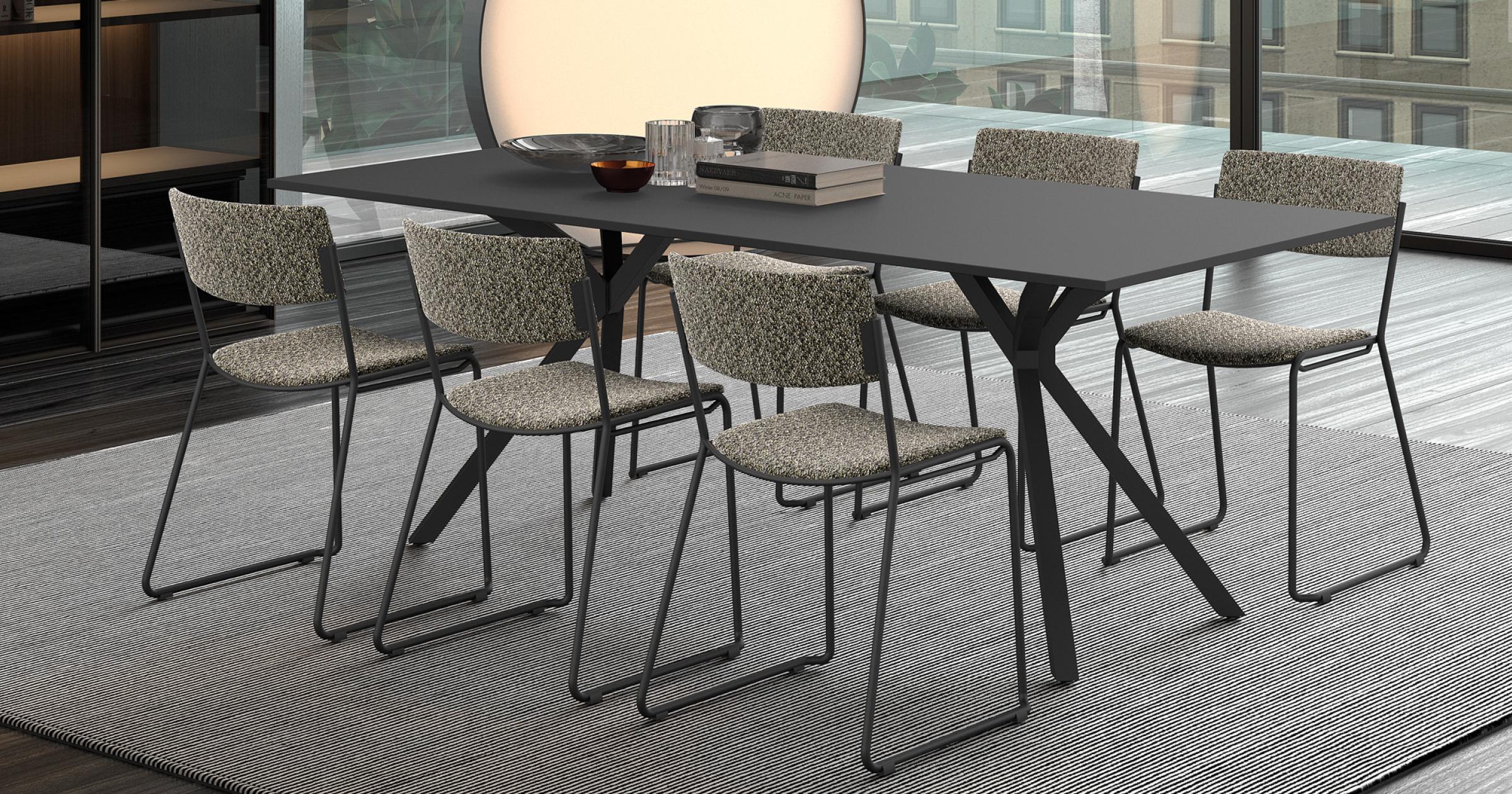 Ensemble table Onyx et chaises Zoom et BarZoom | Perfecta